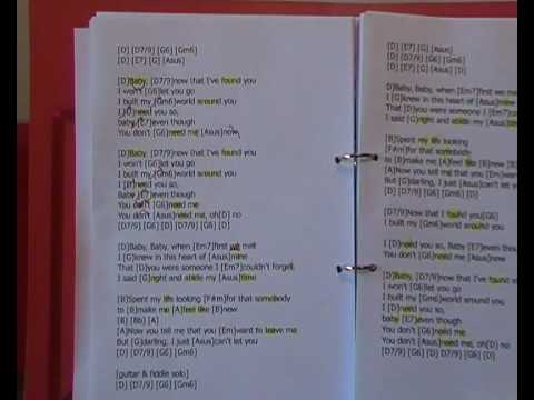 Tutorial: Baby now that I found you - 01 songsheet