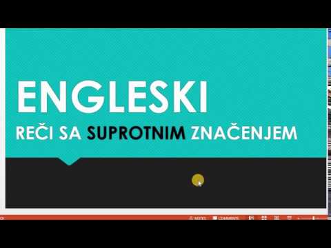 ENGLESKI UBRZANO UČENJE | RECI SA SUPROTNIM ZNAČENJEM | UMESTO JEDNE UČITE DVE REČI ZA ISTO VREME