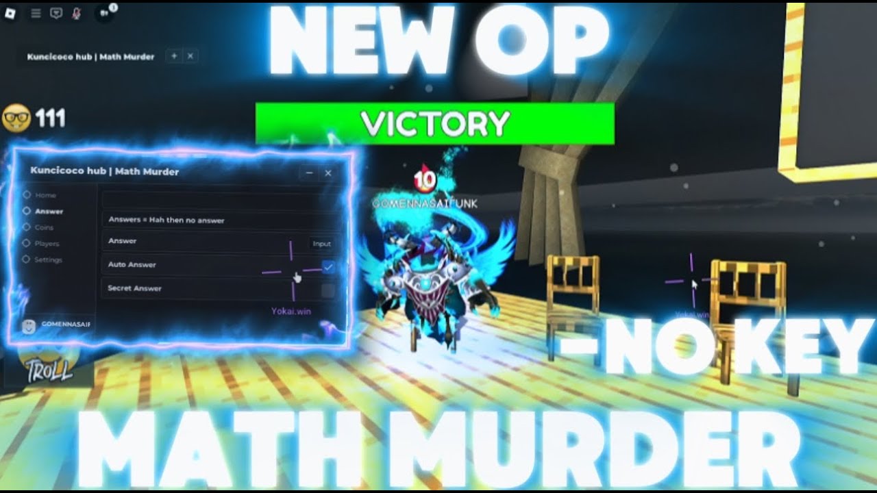 ROBLOX : Math Murder Script - Show Answer | Auto Answer