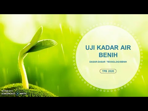 Materi Uji Kadar Air Benih ( Part 1)