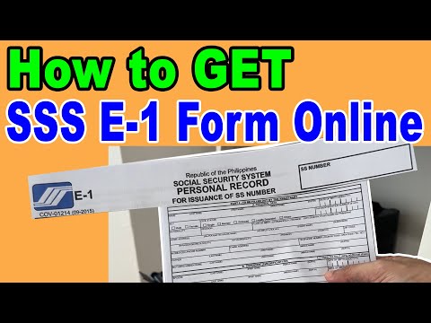How to Get SSS E1 Form Online