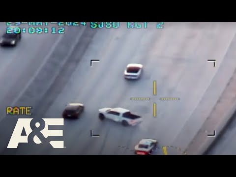Police PIT Maneuver Forces Suspect to Spin Out & Crash on Highway | Fugitives Caught on Tape | A&E