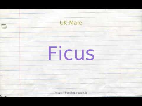How to pronounce ficus