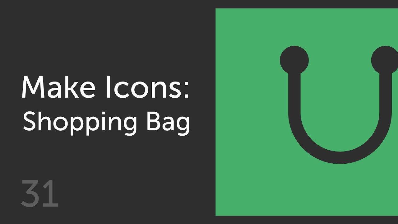 How to Make a Shopping Bag Icon  | Make Icons 31