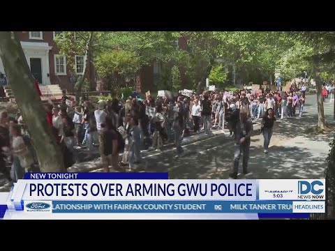 Students protest decision to arm police at George Washington University
