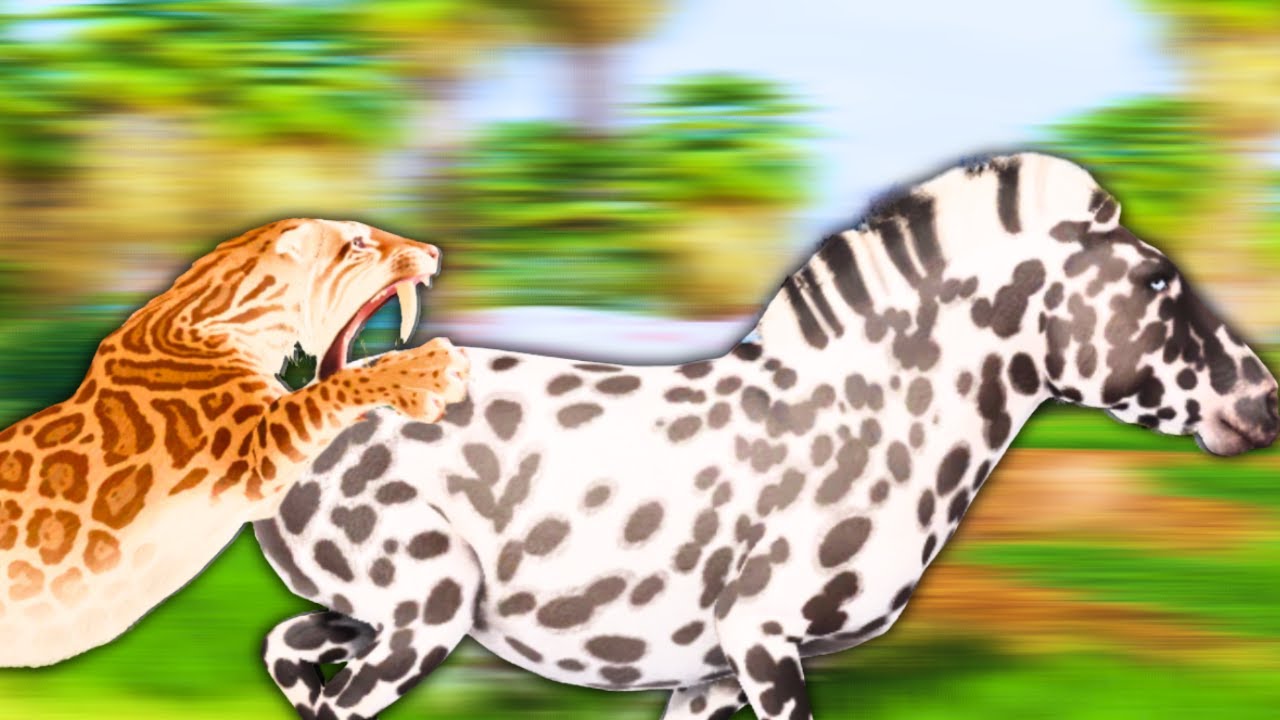 JUMPSCARING HORSES as a SMILODON | Ecos La Brea