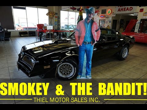 RARE 1977 Pontiac Trans Am T-Top 6.6L Black Smokey & The Bandit For Sale @ WWW.THIELMOTORS.COM