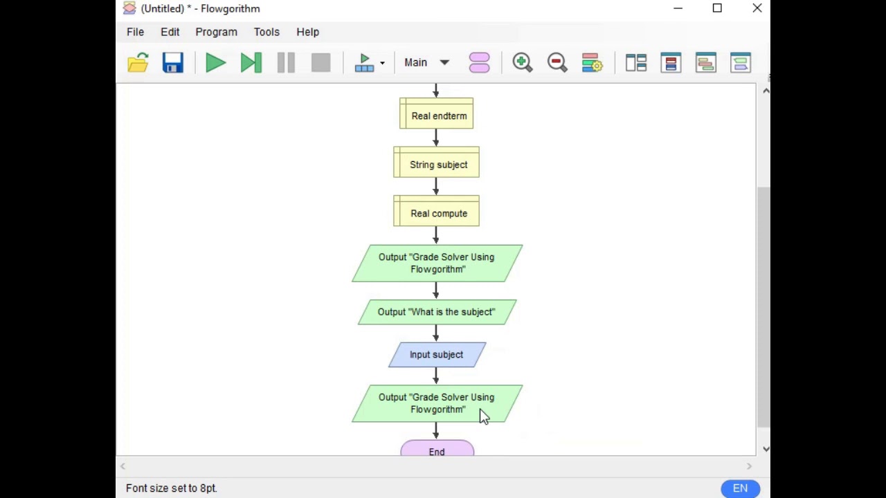 Grade Solver in Flowgorithm