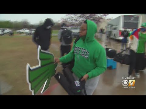 Mean Green Return To Happy UNT Campus Following Historic NCAA Tournament Victory