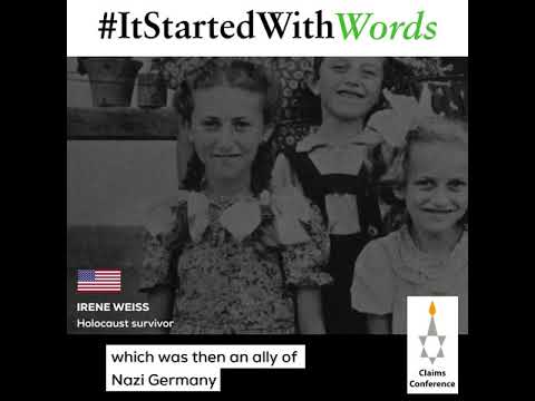“It started with words, on a train...” Irene Weiss