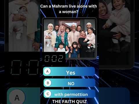 Can a Mahram Live Alone with a Woman? | Islamic Ruling Explained#islamicshorts #islamiquiz