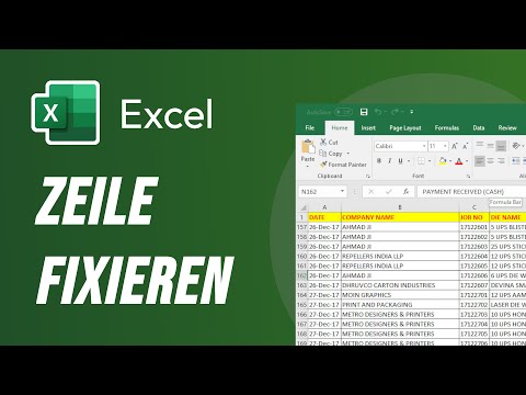 Excel Zeilen Fixieren beim Scrollen (Excel Bereiche Fixieren)
