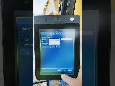 how to set a height reference on a GPS operated track-hoe.