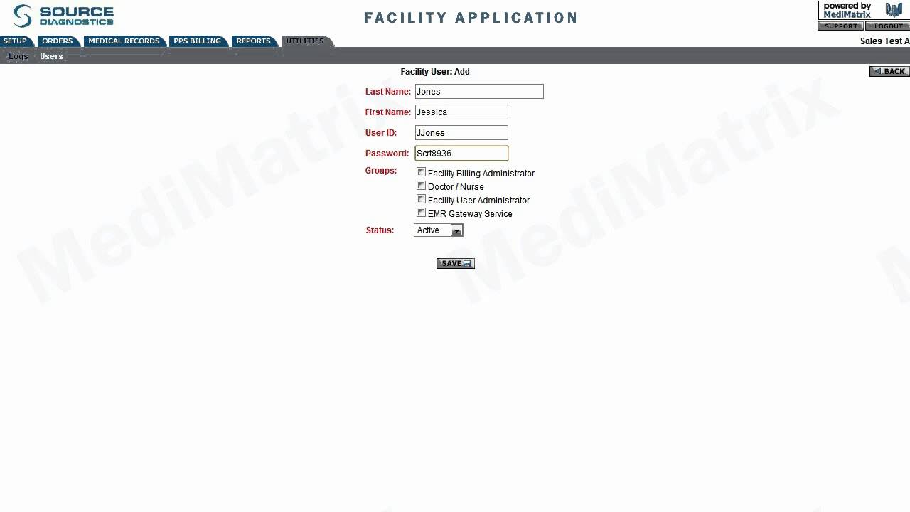 Source Diagnostics: Manage Users
