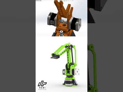 Small Robotic Arm Design and Animation | Solidworks | Keyshot | Industrial Design | CAD