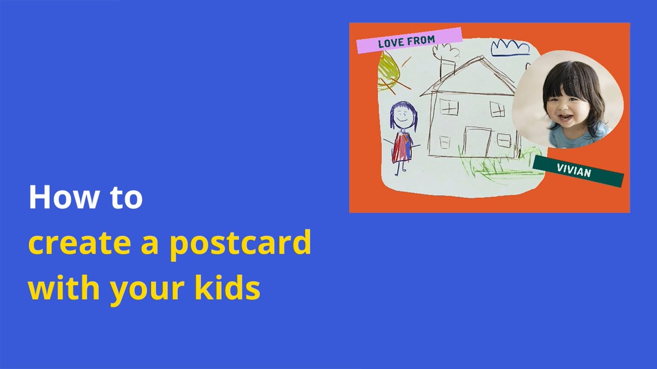 How to create a postcard with your kids