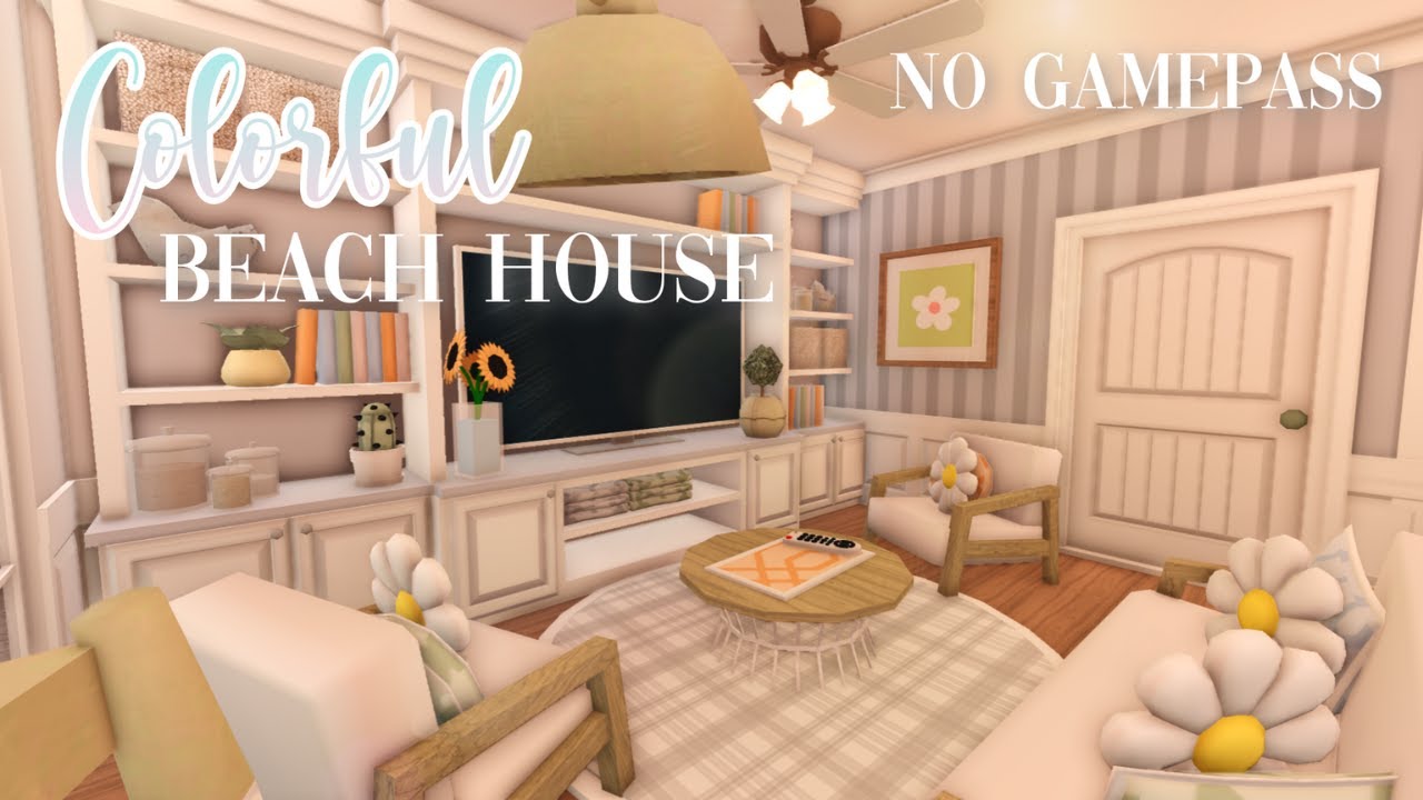 Roblox Bloxburg - No Gamepass Colorful Beach House - Minami Oroi