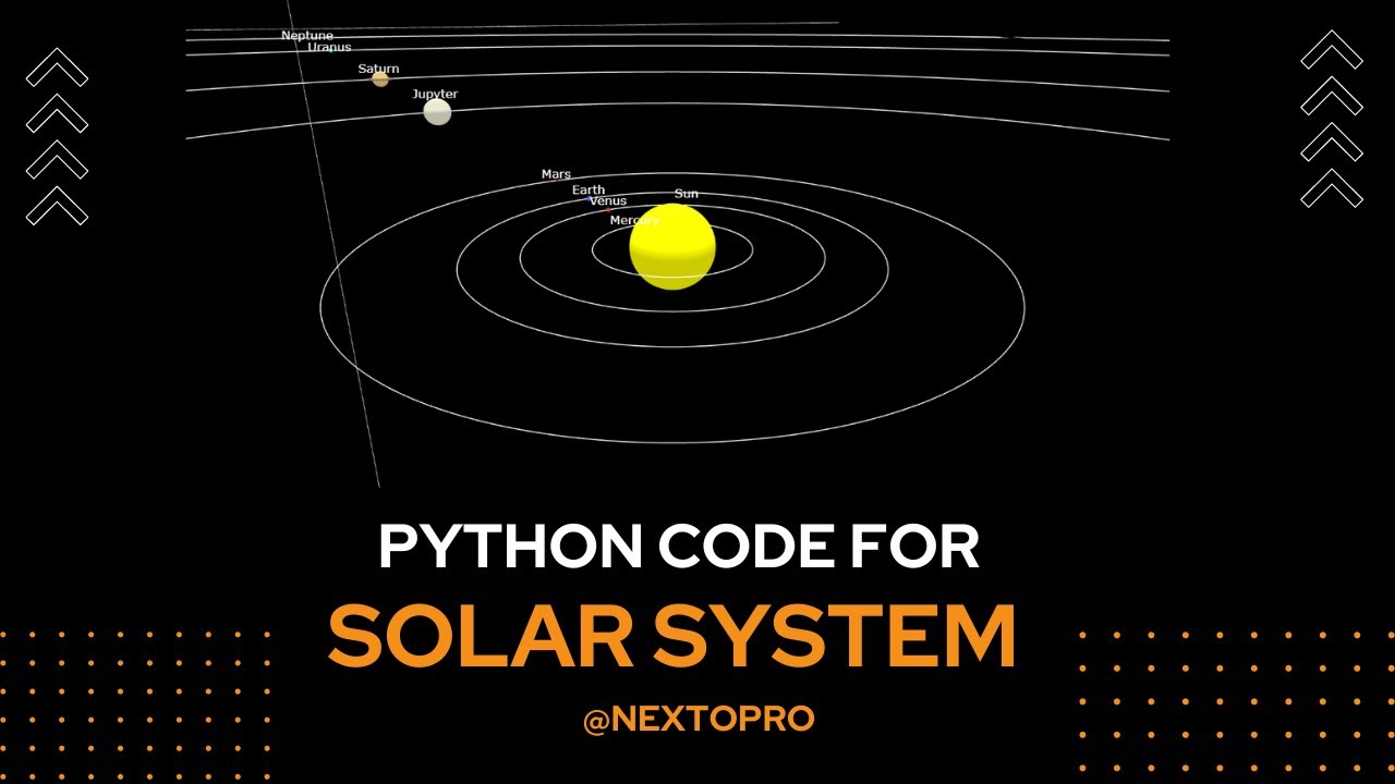 Python Code to create Solar System | Create Solar System using Python