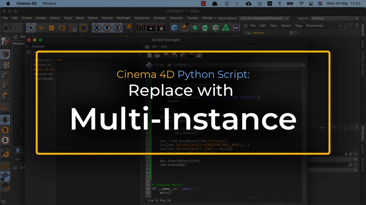 Cinema 4D Script: Replace with Multi-Instance
