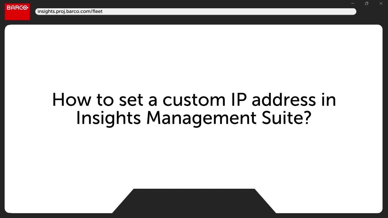 Insights Management Suite - Barco