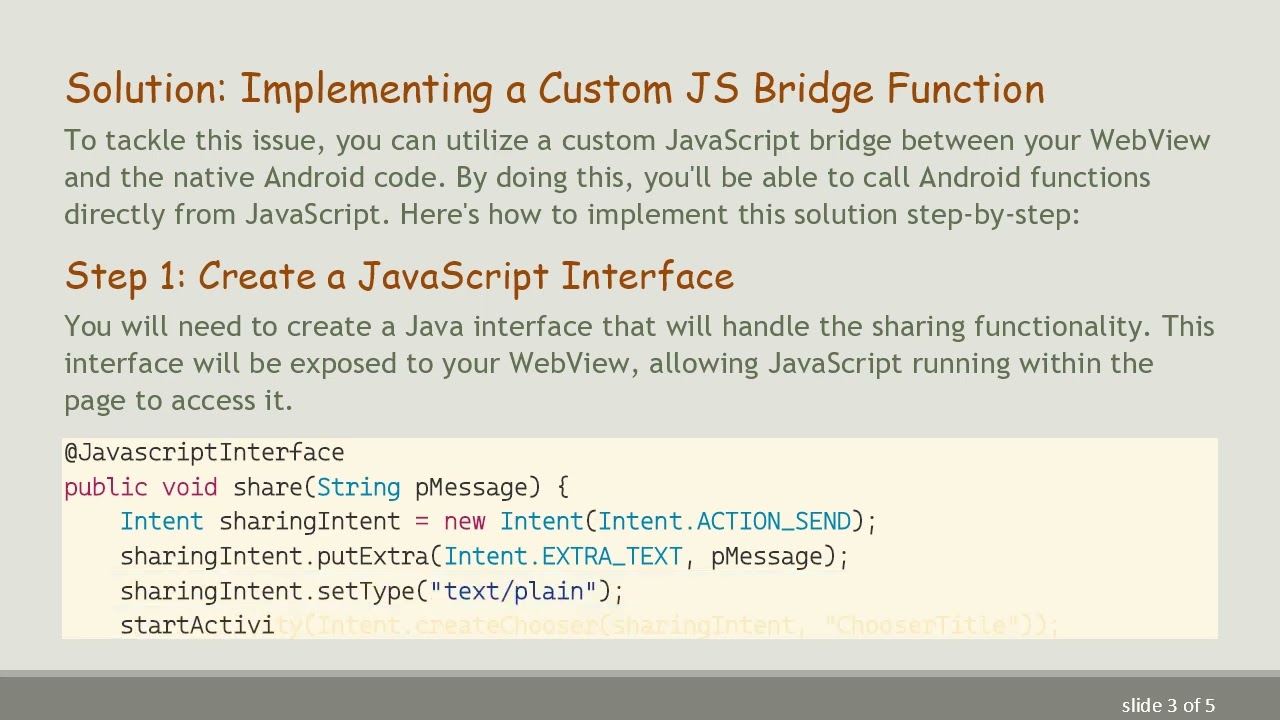 How to Open the Android Default Share Dialog in WebView