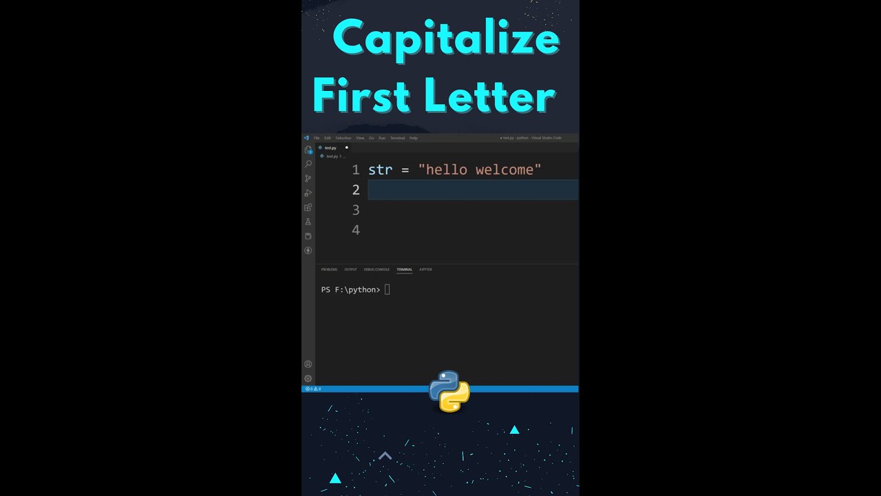 How to Capitalize The First Letter of a String in Python ? #shorts