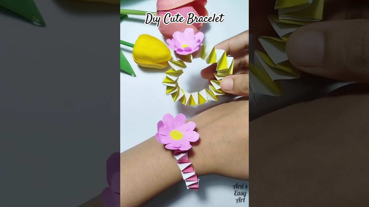 Diy Super Easy Cute Bracelet making / gift idea for kids #shorts #art #diy #activity #bracelet