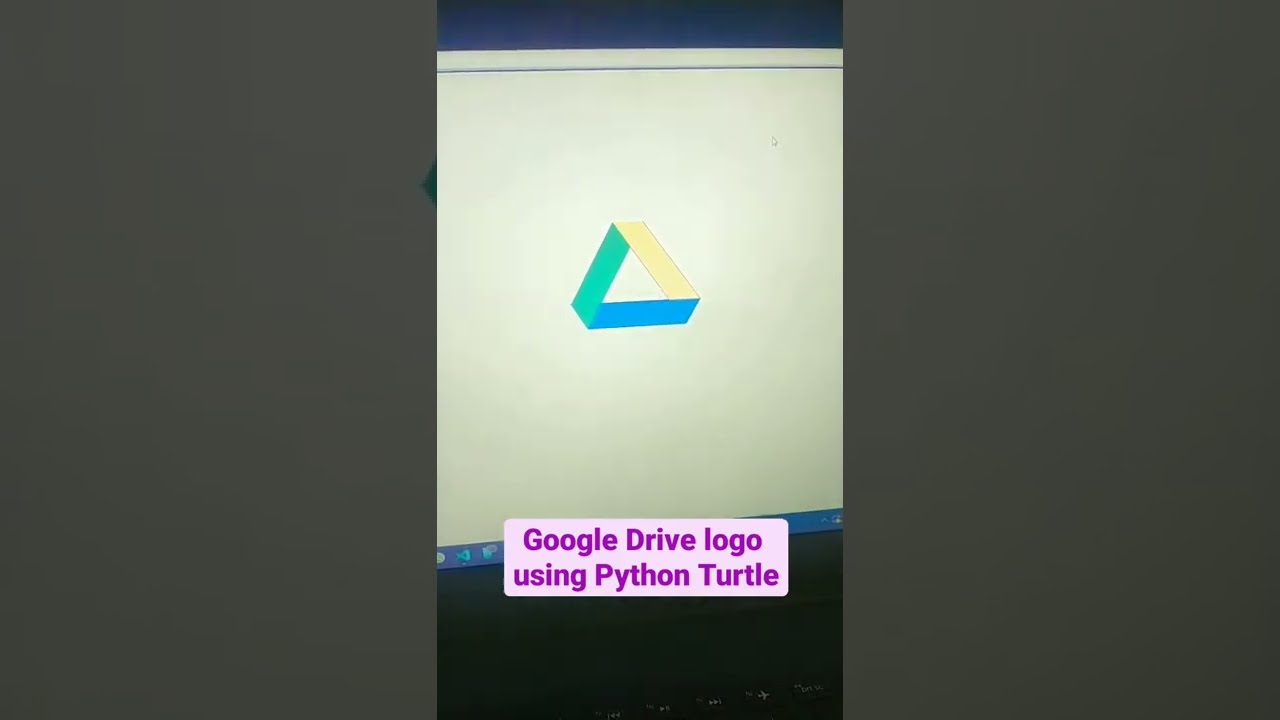 Google Drive Logo drawing Using Python Turtle | Coding Video | Instagram Reels | WhatsApp Status |