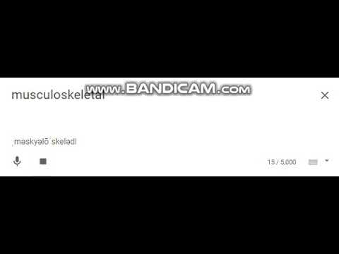 How to pronounce "Musculoskeletal".