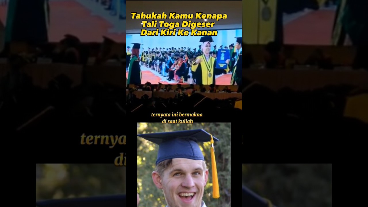 Tahukah kamu kenapa tali kucir topi toga digeser dari kiri kekanan #shorts