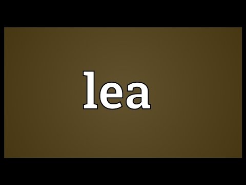 Lea Meaning