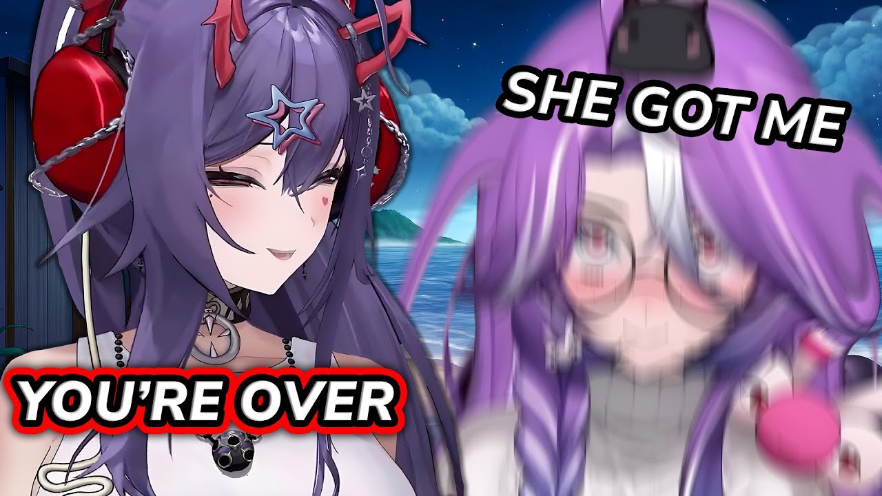 Michi falls into Numi's ticklish trap