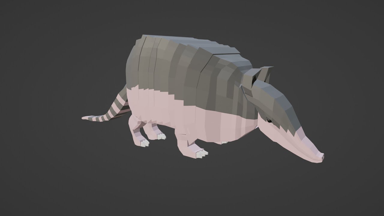 Nine banded Armadillo Modleing In Blender 3.0.1 Timelapse