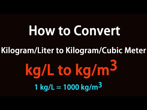 How to Convert Kilogram/Liter to Kilogram/Cubic Meter?