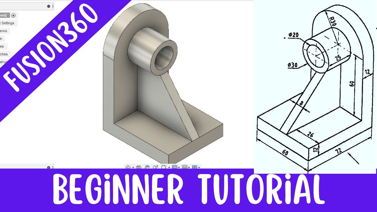 #fusion360 #beginner #tutorial #2023 | #fusion360 #practice #exercises