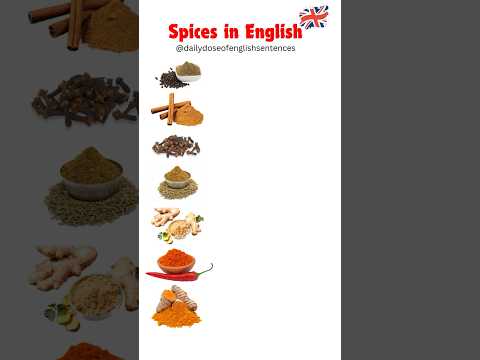 Common Spices in English: Black Pepper, Cumin, Ginger, and More! #learnenglish #spices #dailyenglish