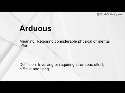 Arduous Meaning