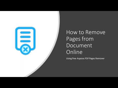 How to remove pages from PDF document online?