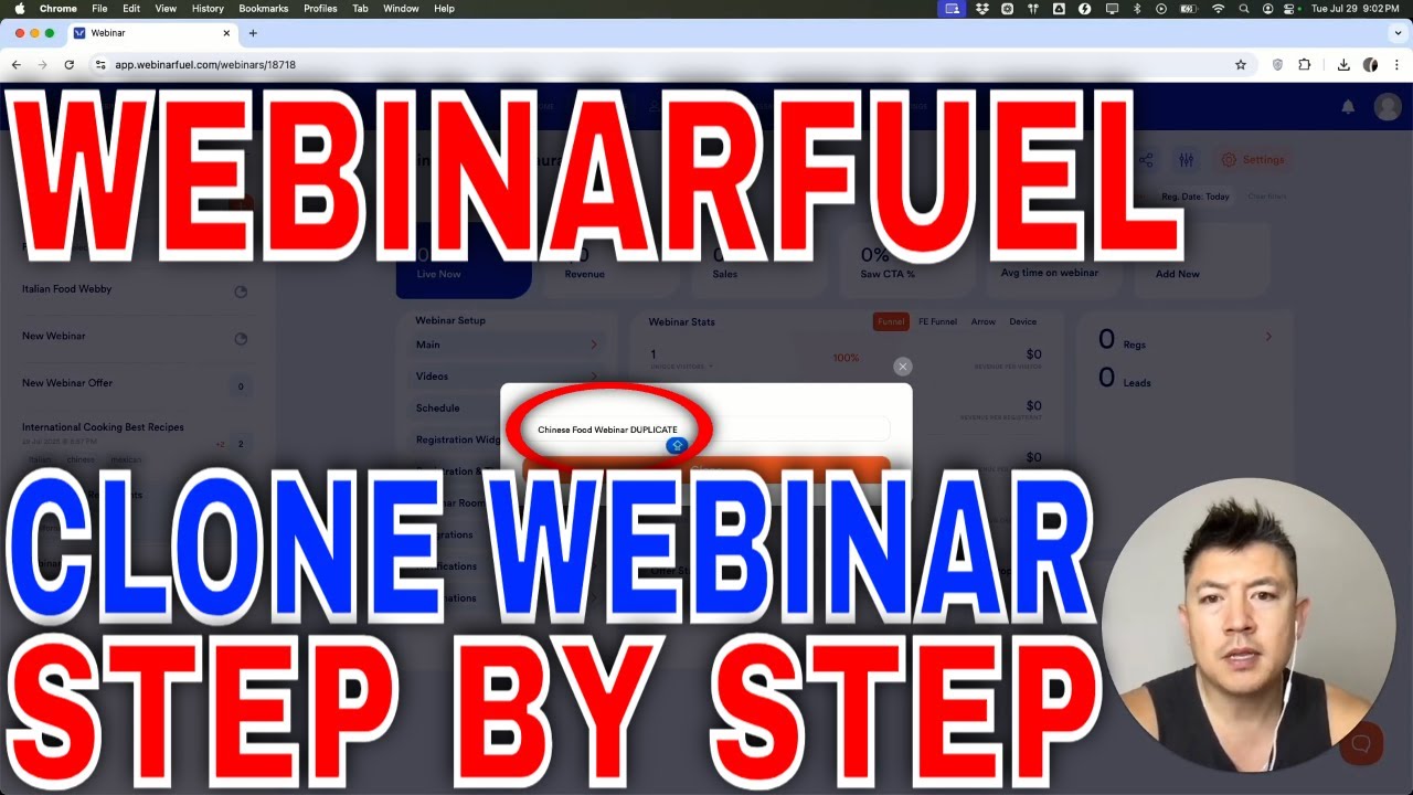 ✅  How To Clone Duplicate Webinar In WebinarFuel🔴