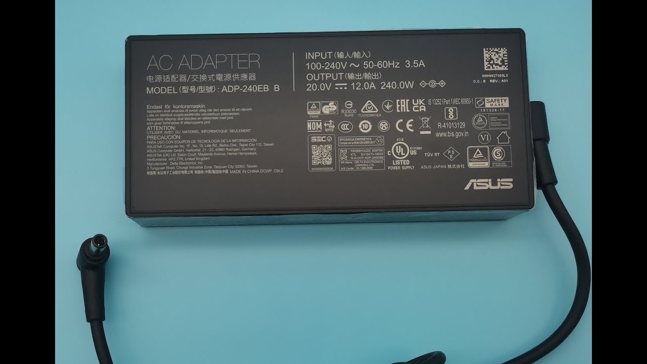 Delta Electronics power adapter charger for #asus universal laptop  20V 240W ADP-240EB 6.0