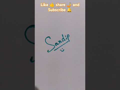 On request calligraphy of different names 🌷🙂👍#sandip #calligraphy #names #shorts @ALLMONE13