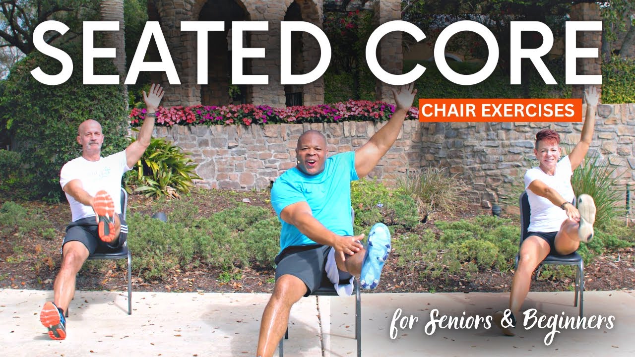 Seated Core Strengthening Exercises + Balance | For Seniors & Beginners