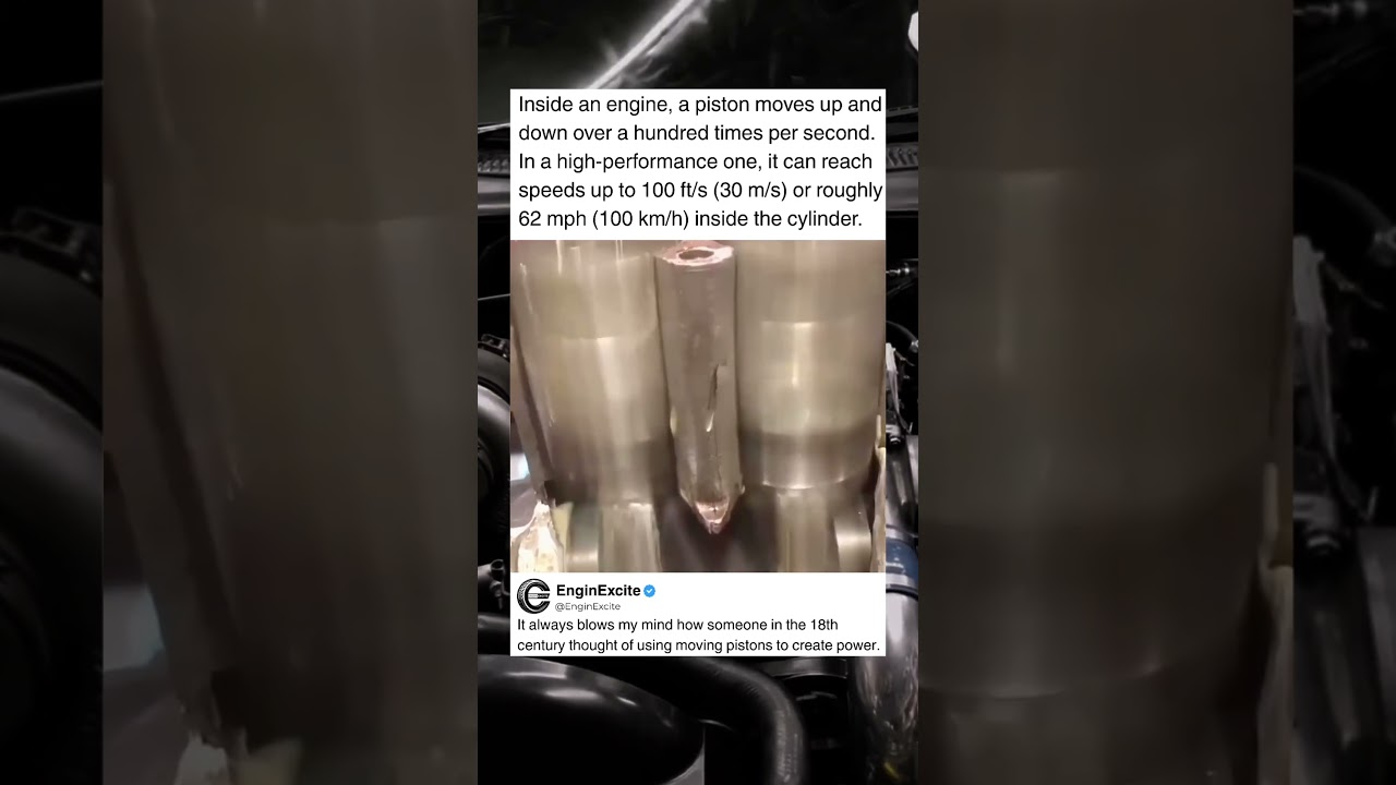 The Insane Speed of Engine Pistons #car #engine #fast