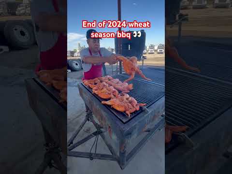 End of 2024 wheat season bbq 🍗 #silage #farmequipment #farming #farmtech