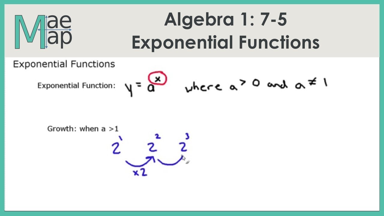 Algebra1: 7-5 Exponential Functions