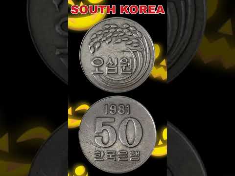 South Korea 50 Won 1981.#shorts #coinnotesz