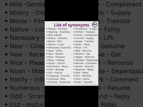 List of Synonyms👆#shorts #youtubeshorts #learnenglishwithumar @learnenglishwithumar