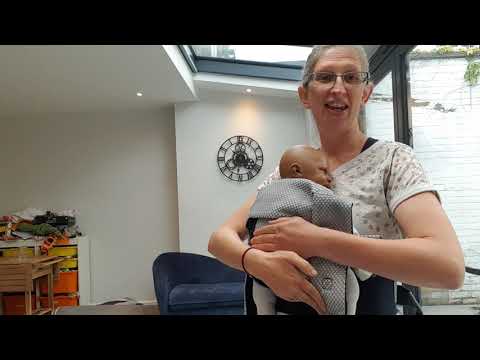 How to use a Beco Gemini to carry a newborn baby on the front