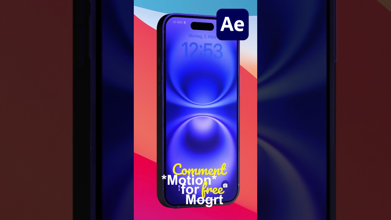 FREE NEW iPhone 16 Pro 3D Download | After Effects Template NO PLUGINS! #smartphone #adobe