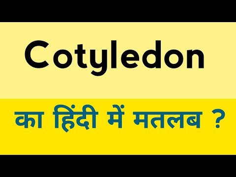 Cotyledon meaning in hindi | Cotyledon ka matlab kya hota hai | English to hindi